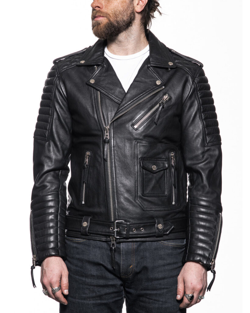 CASACA DE CUERO BIKER HOMBRE – CASACAS DE CUERO – PHELLIPPE CUIR